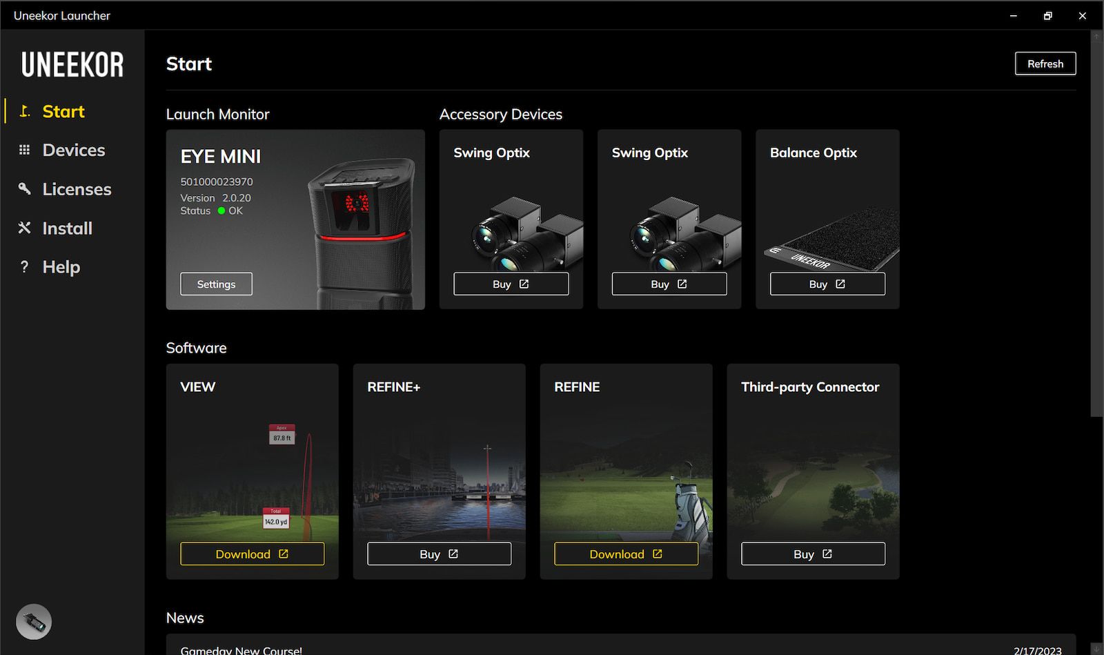 Uneekor Eye Mini Data -> Ball & Club Data + Measured & Calculated | My ...